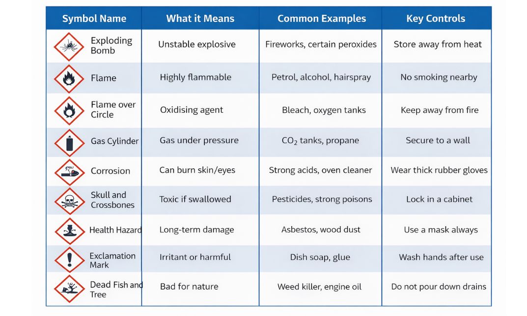 A Complete Guide to COSHH Hazard Symbols
